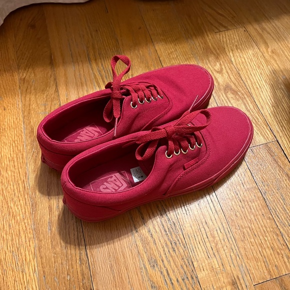 Vans | Shoes | Mens Red Van Sneakers 65 | Poshmark